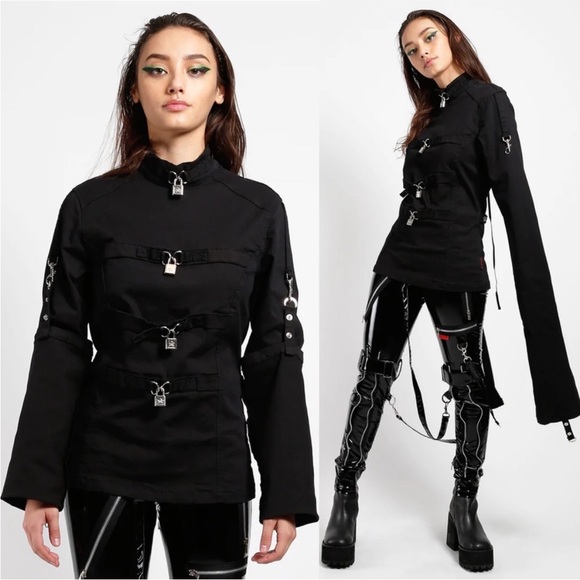 Tripp nyc | Jackets & Coats | Tripp Nyc Black Goth Convertible Bondage ...